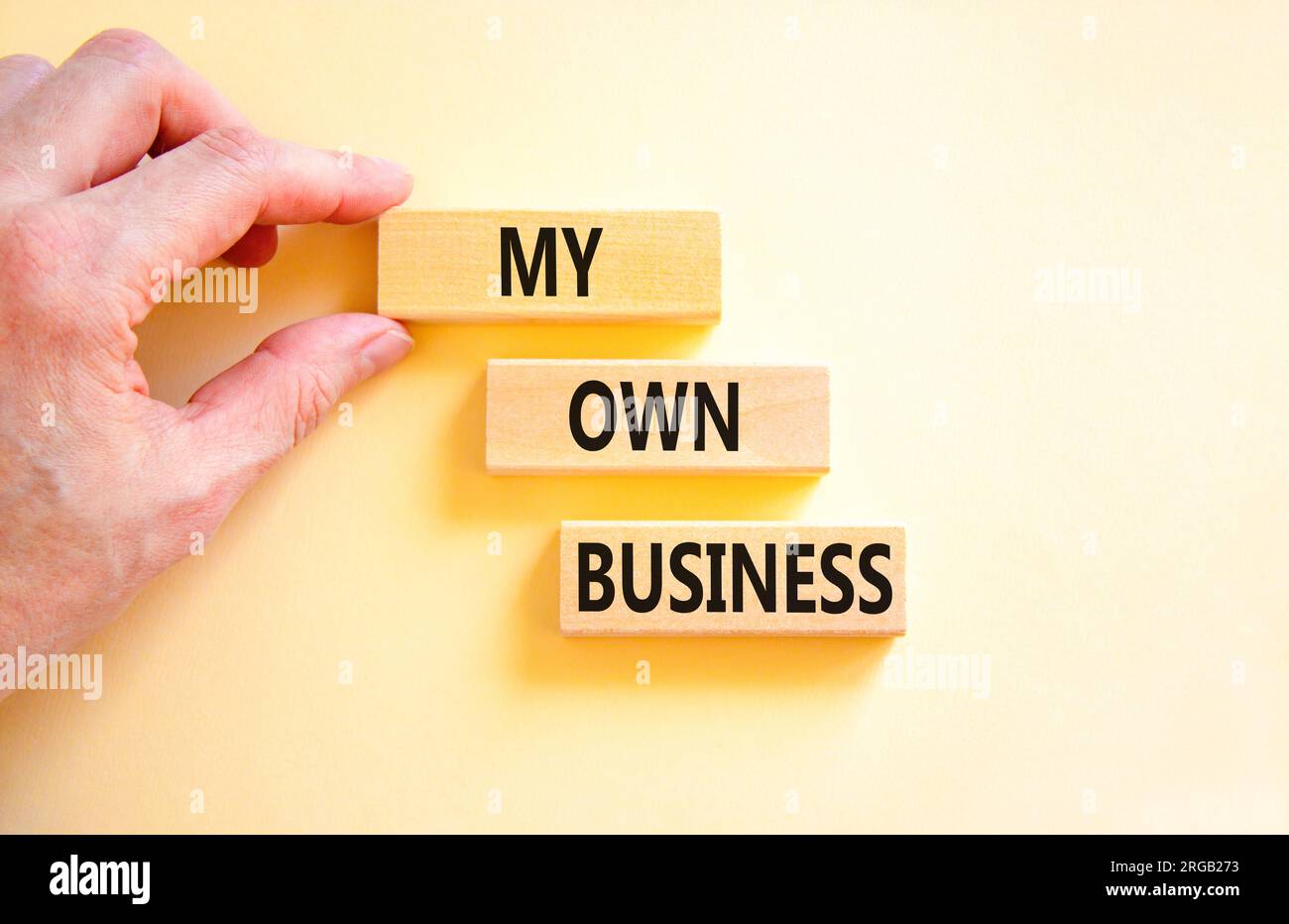 My own business symbol. Concept words My own business on wooden block ...
