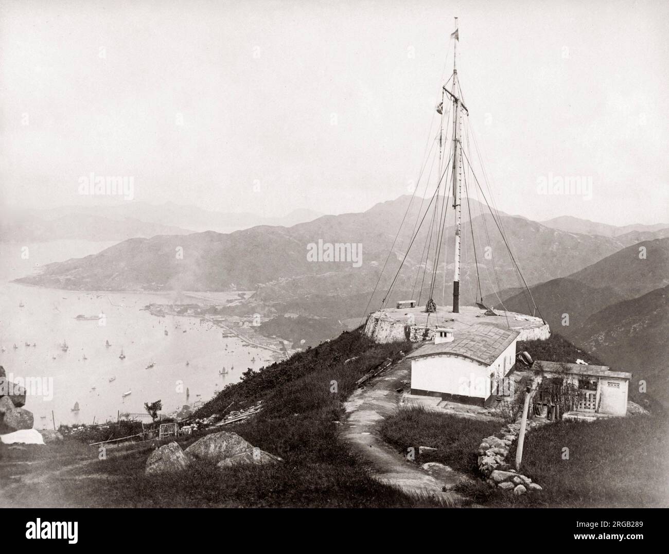 Signal Station, Hong Kong Peak, c.1890 Stock Photo - Alamy