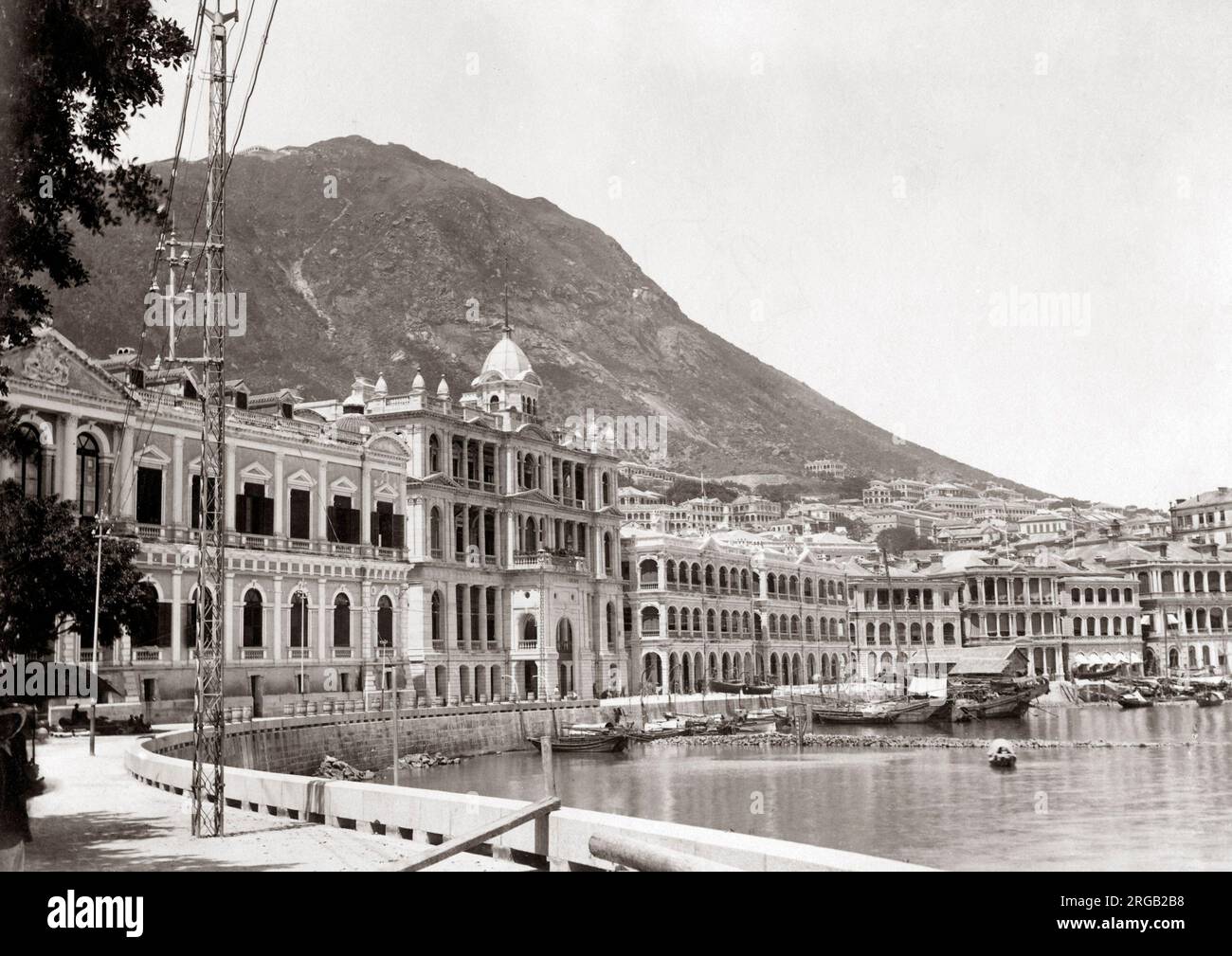 The Praya, Hong Kong, c.1890, waterfront view Stock Photo - Alamy