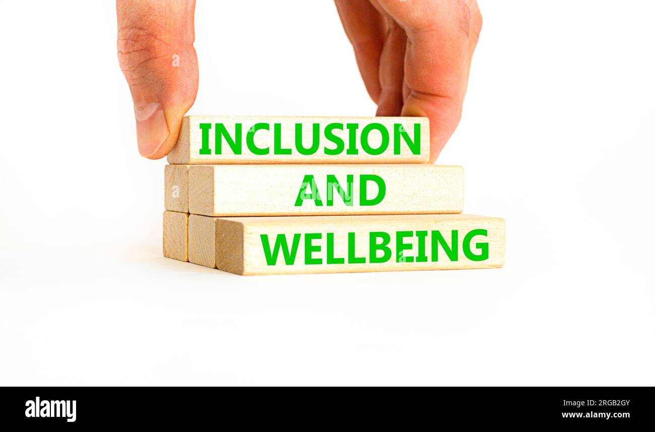 Inclusion and wellbeing symbol. Concept words Inclusion and wellbeing ...
