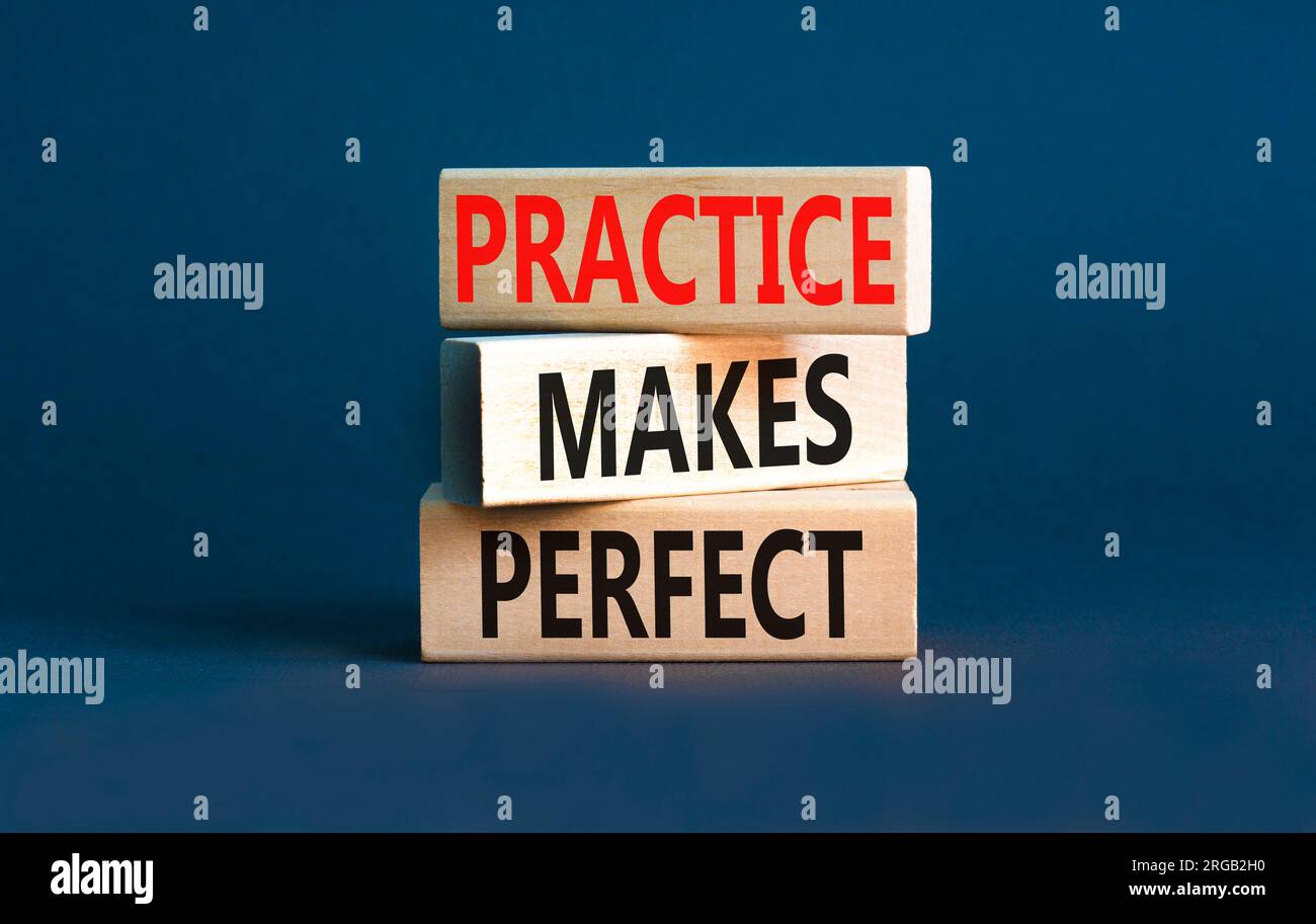 Practice makes perfect symbol. Concept words Practice makes perfect on ...