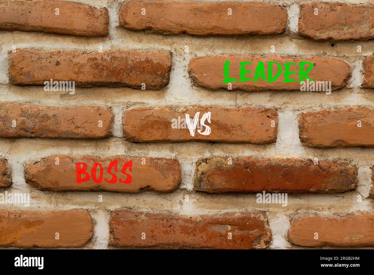 Boss vs leader symbol. Concept words Boss vs versus leader on beautiful ...