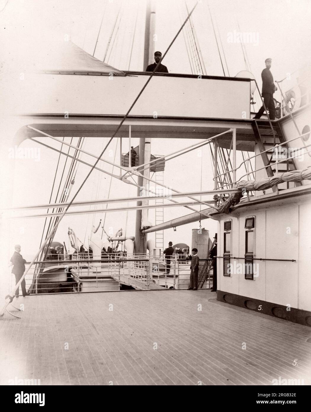 1889 photograph - RMS Teutonic - from an album of images relating to ...