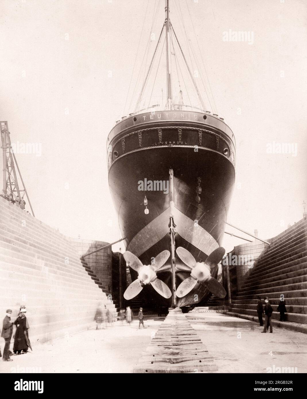 1889 photograph - RMS Teutonic - from an album of images relating to ...