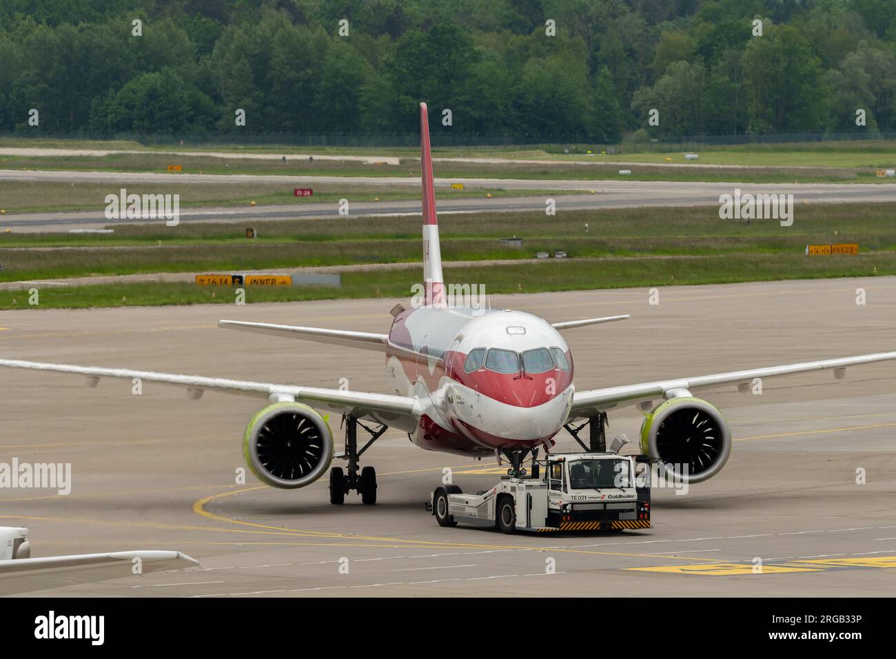 Zurich, Switzerland, May 19, 2023 YL-CSL Air Baltic Bombardier CS-300 ...