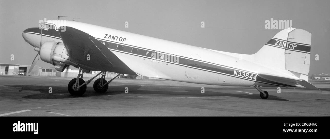 Douglas DC-3A-197E N33644 (msn 4123), of Zantop Air Transport Stock ...