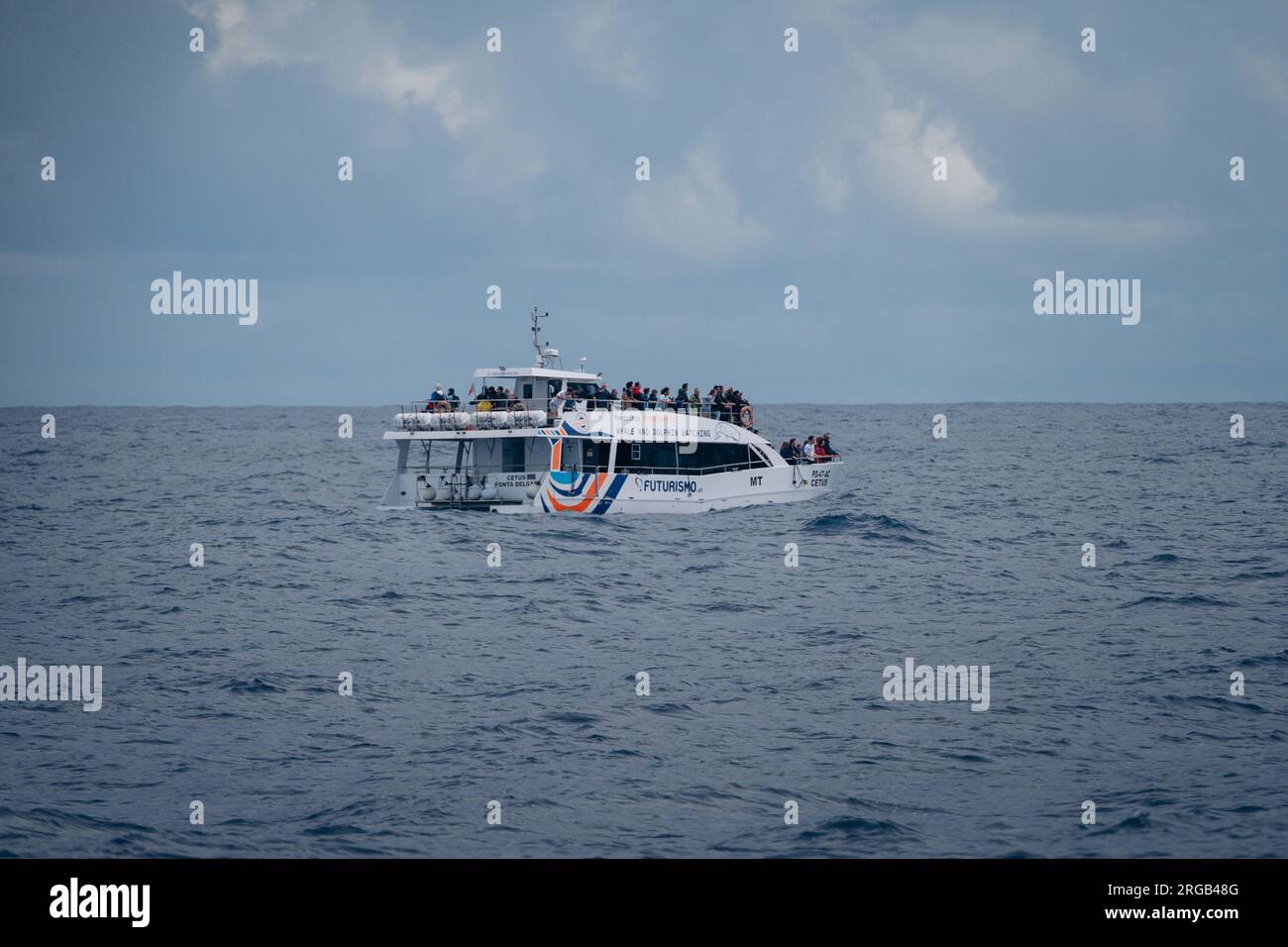 Sperm whale azores boat hi-res stock photography and images - Alamy