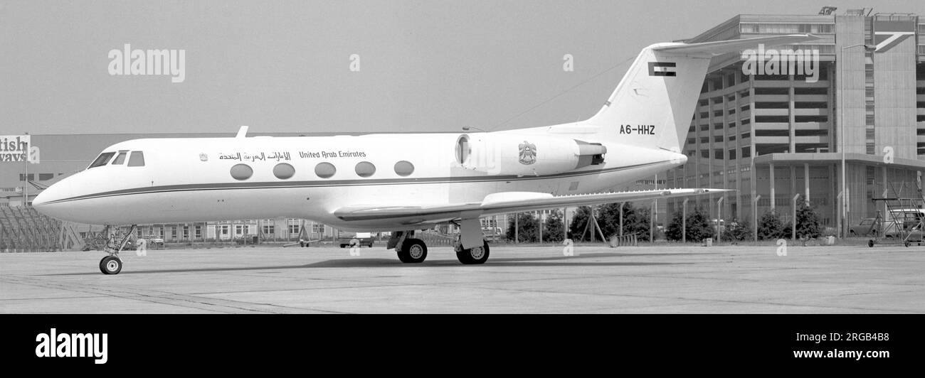 Grumman G-1159 Gulfstream II A6-HHZ (msn 164), of the United Arab ...