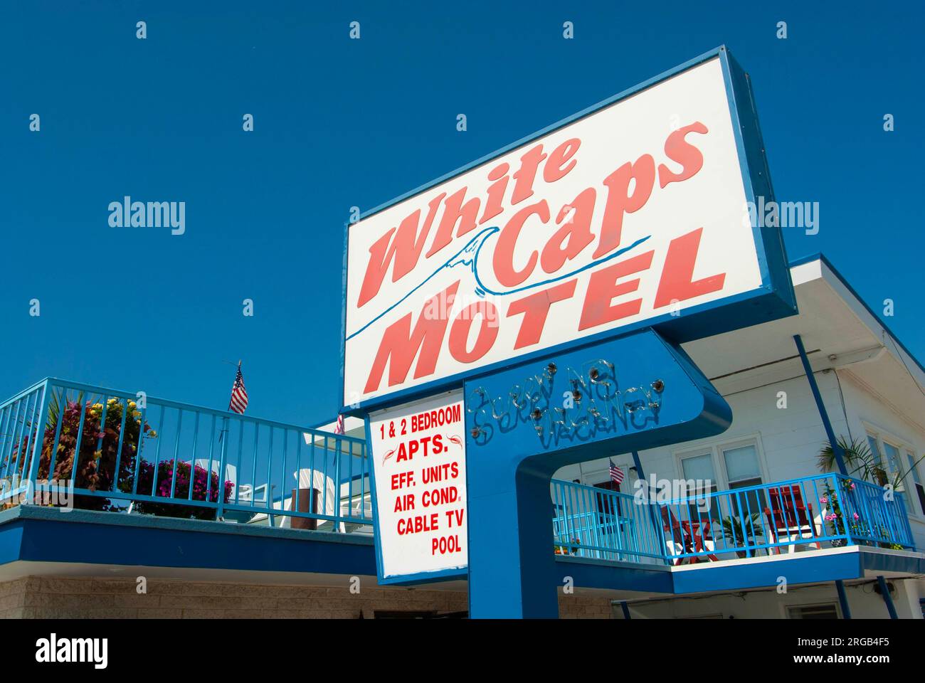 White Caps Motel in North Wildwood, NJ Stock Photo - Alamy