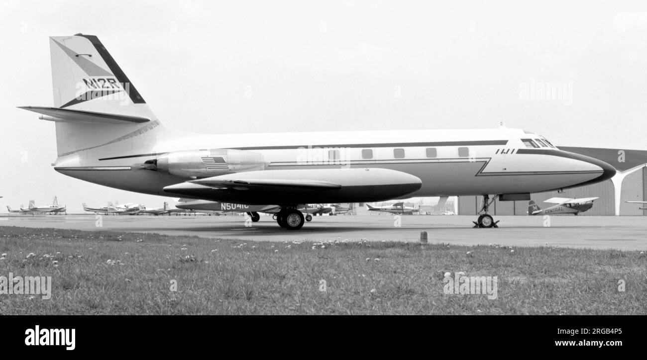 Lockheed L-1329 JetSar-6 N12R (msn 5006), at London Heathrow Airport ...