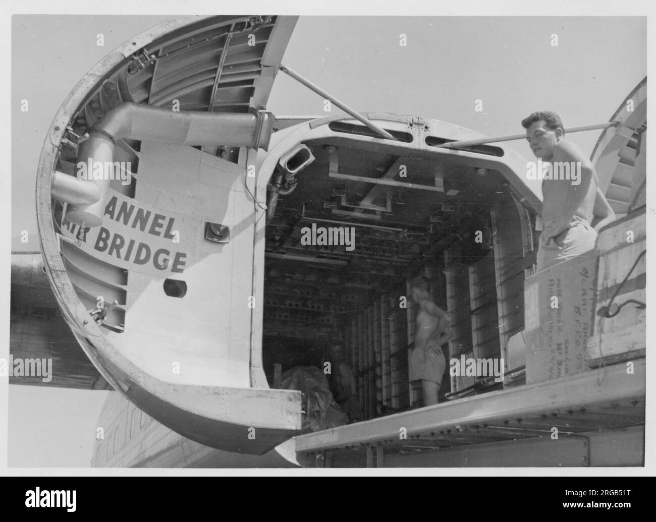Bristol Freighter of Channel Air Bridge, making a delivery to RAF ...