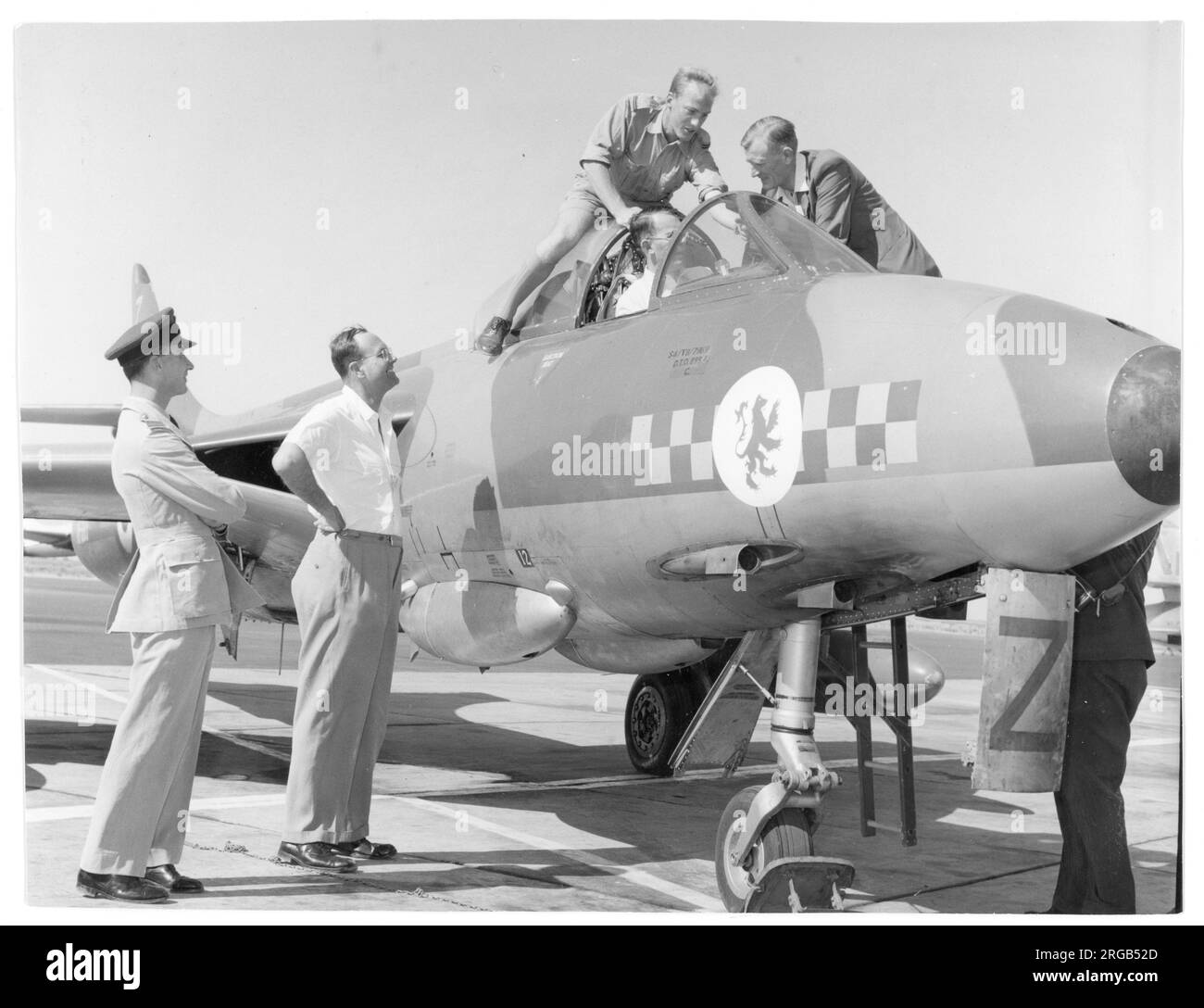 Royal Air Force - Hawker Hunter FGA.9, being shown to some VIPS at RAF ...