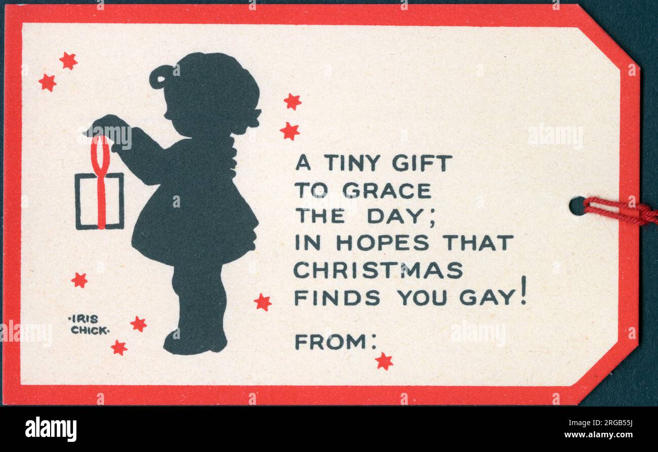 Happy Family gift card - Little girl holding up a small Christmas ...