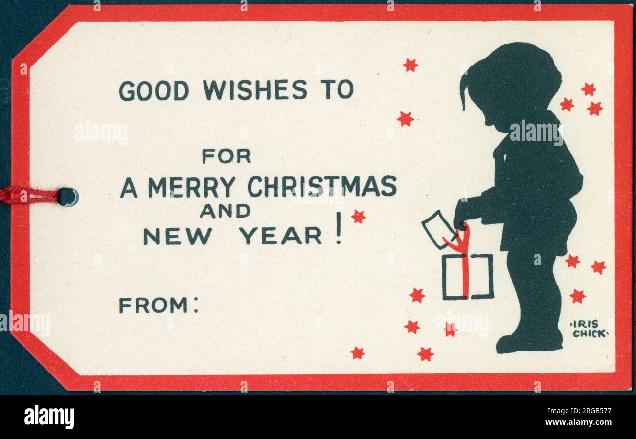 Happy Family gift card - Little boy holding up a small square Christmas ...