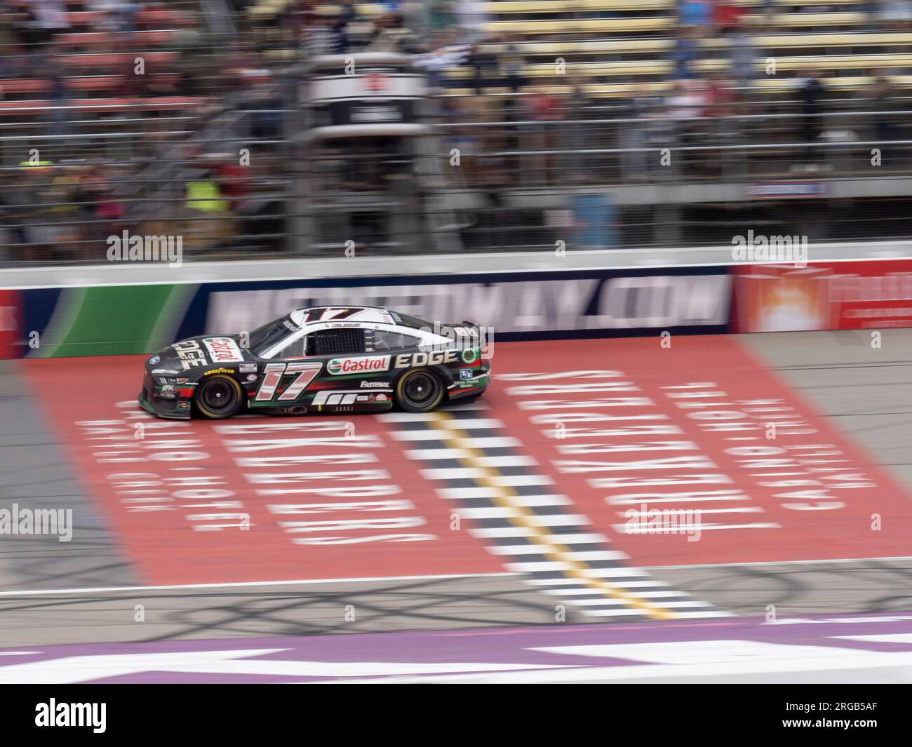 BROOKLYN, MI - AUGUST 07: Chris Buescher (#17 RFK Racing Castrol Edge ...