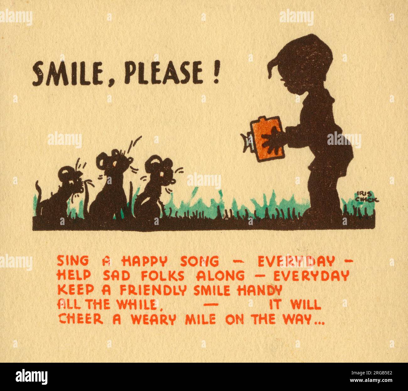 Greetings Card - Smile, Please! - a little boy takes a photograph of ...