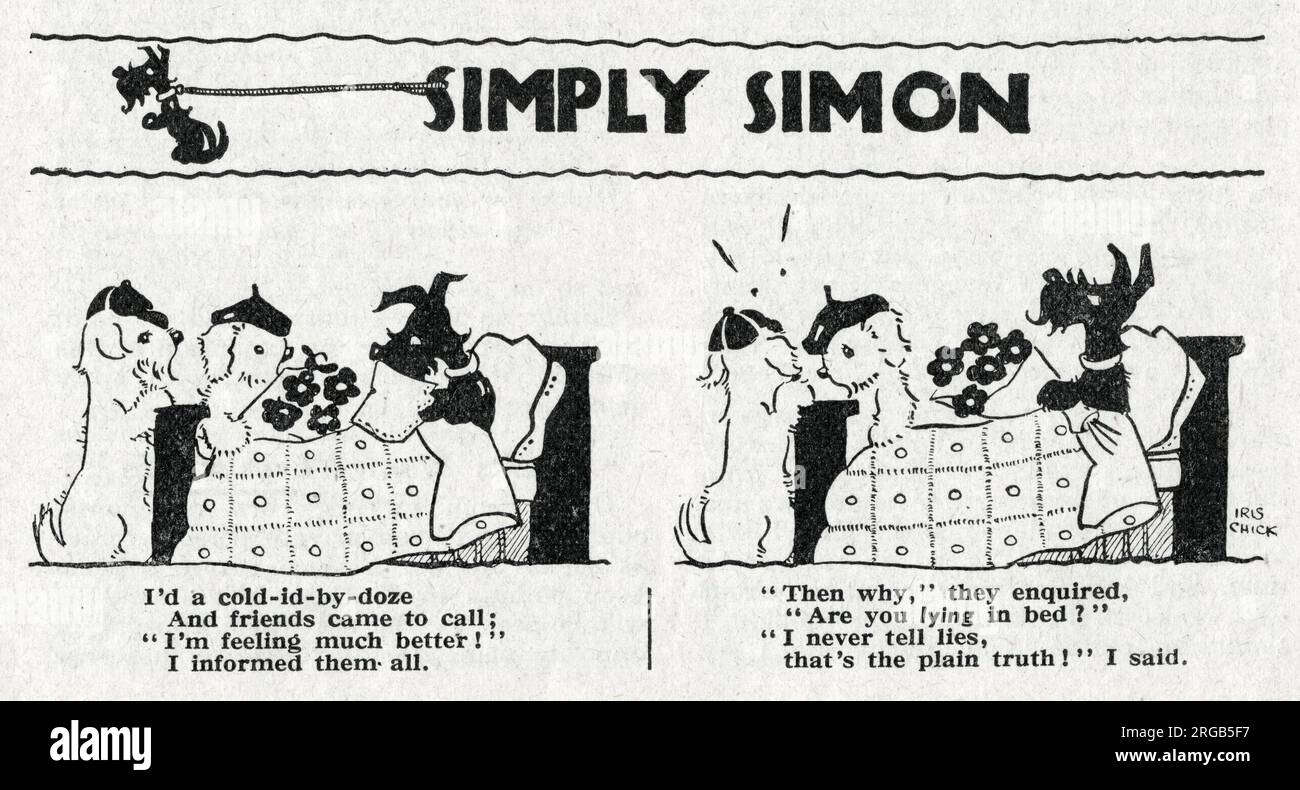 Simply Simon Cartoon Strip by Iris Chick in Tail-Wagger-Magazine Stock ...