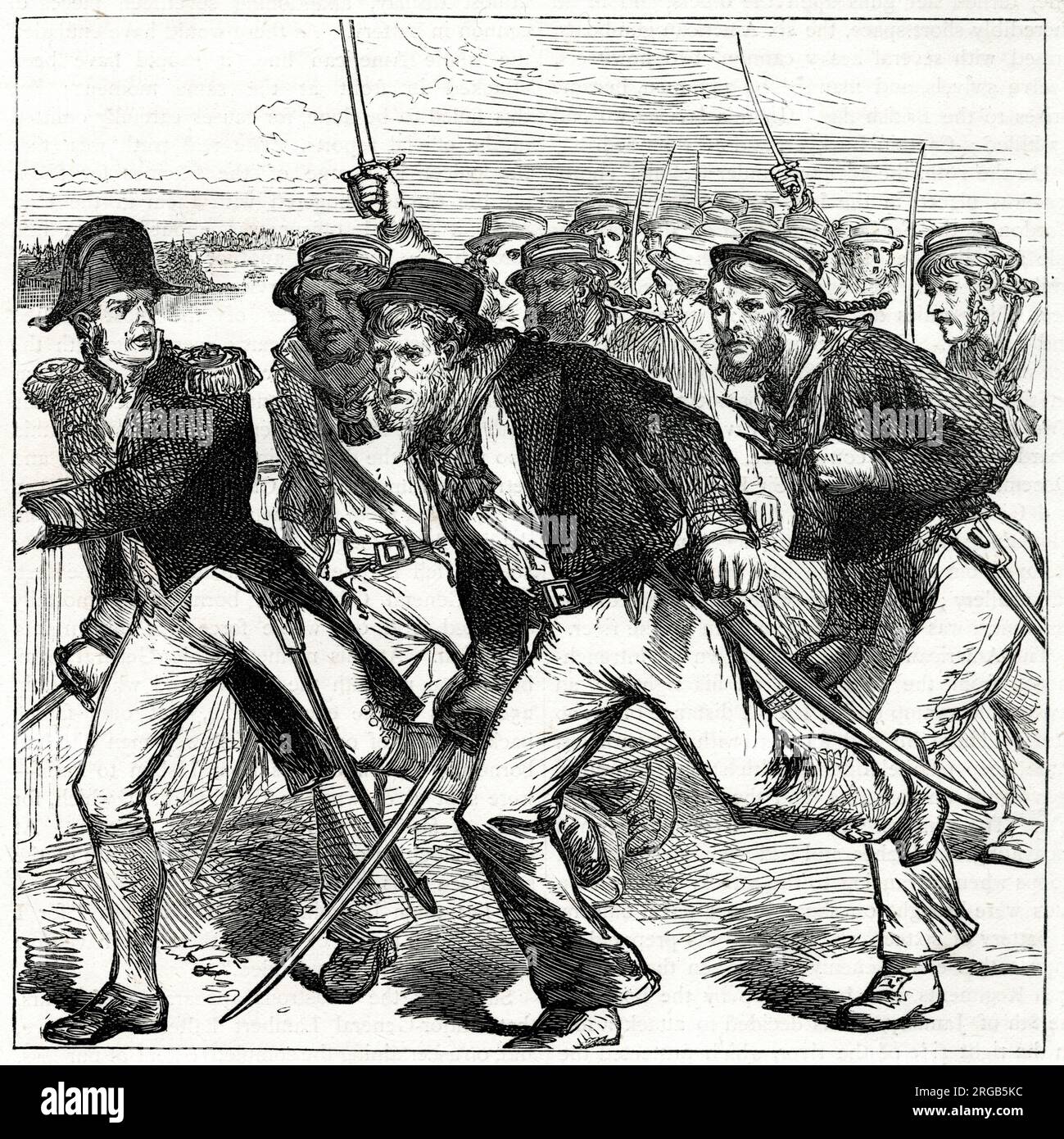 Captain Rowland Money leading the Blue-Jackets, Battle of New Orleans, 8 January 1815, a belated ...