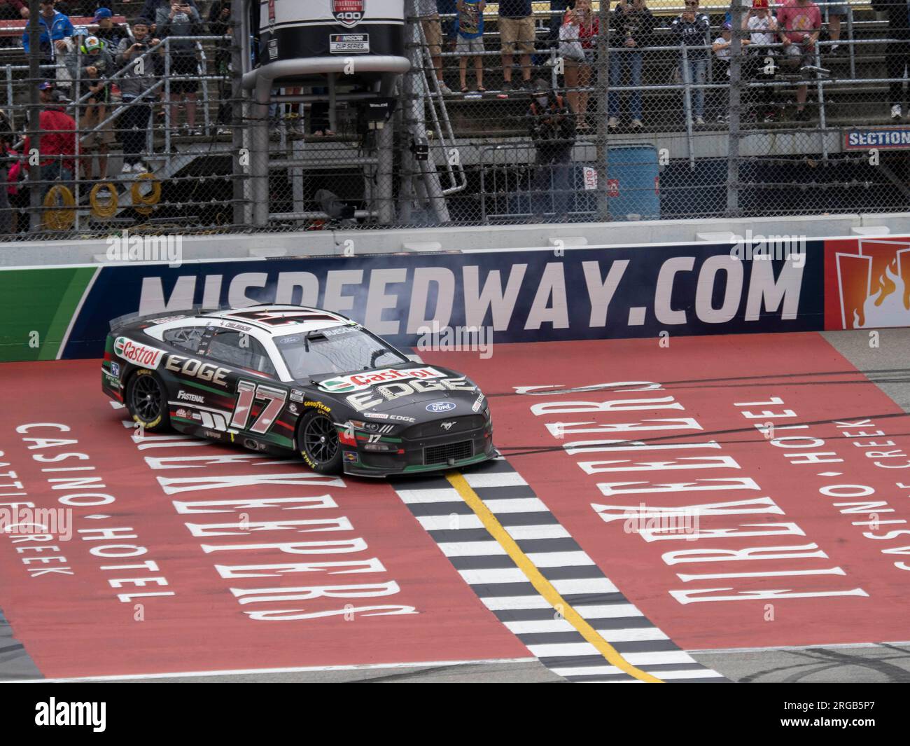 BROOKLYN, MI - AUGUST 07: Chris Buescher (#17 RFK Racing Castrol Edge ...