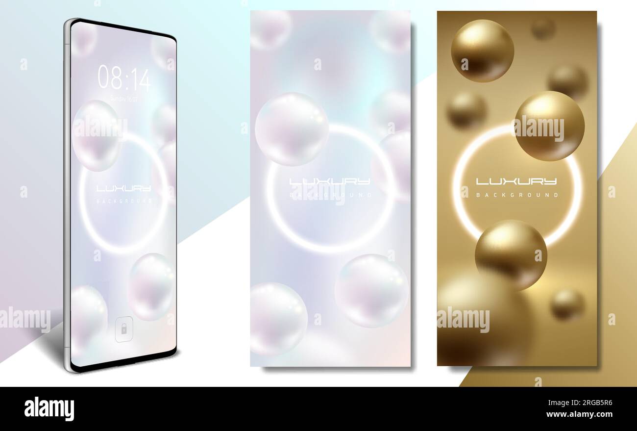 Luxury Flying Jewelry Pearl and Gold Sphere White Glow Ring Frame ...