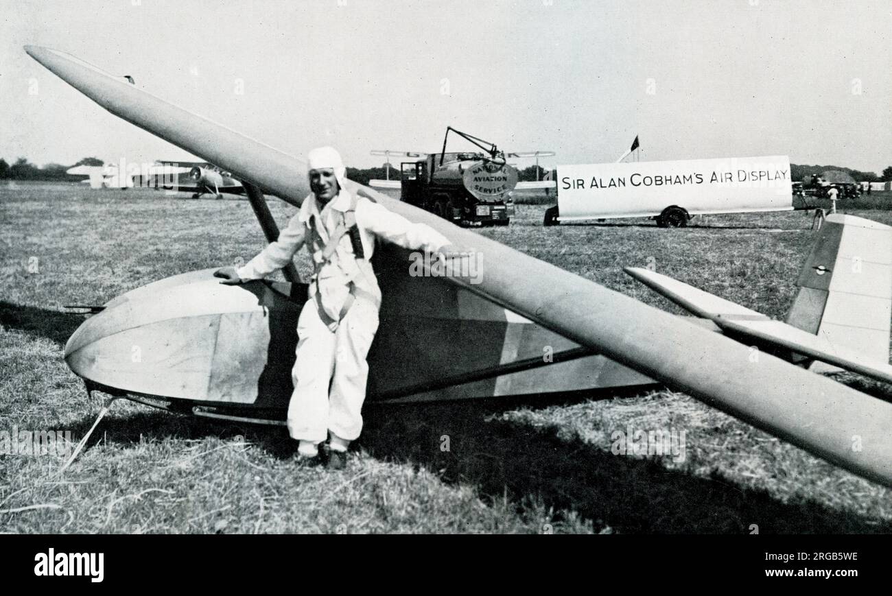 Glider used for display at the Cobham Air Circus Stock Photo - Alamy