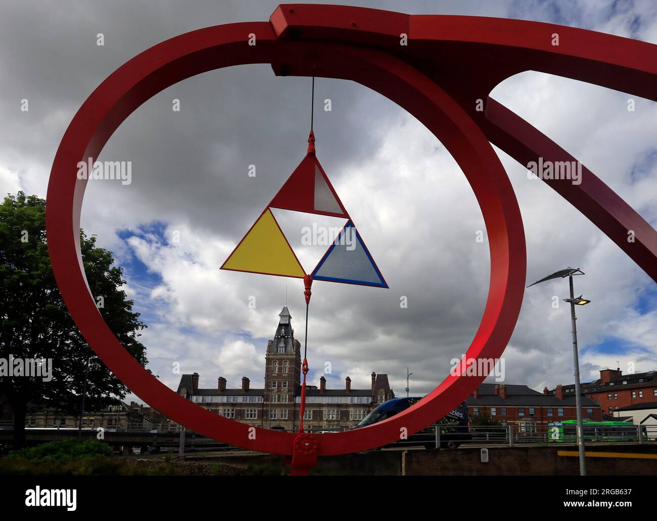 The Steel Wave sculpture, Town Reach, Newport, South Wales scenes ...