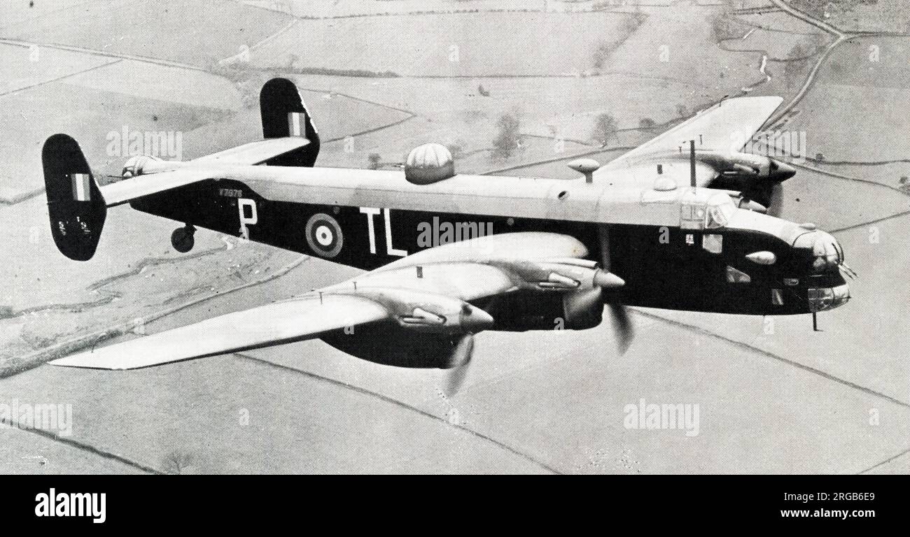 RAF Handley Page Halifax Heavy Bomber Aircraft, WW2 Stock Photo - Alamy