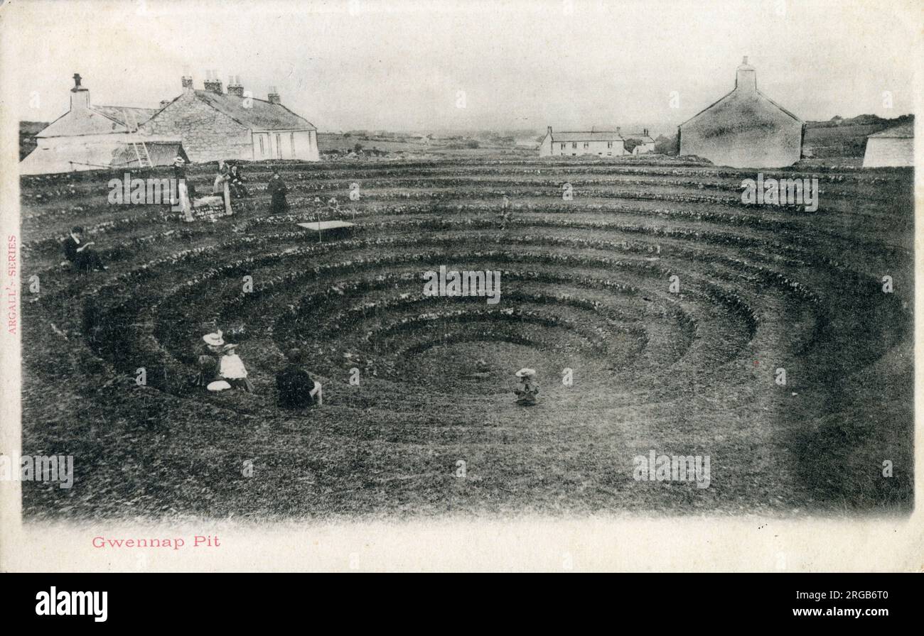 Gwennap Pit near Redruth, Cornwall, where Methodist John Wesley ...