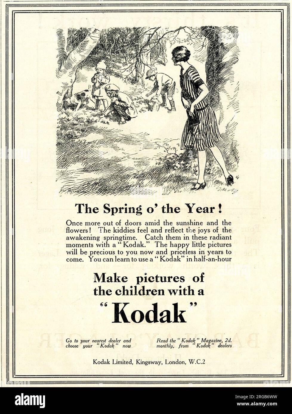 Advert, Kodak Girl, The Spring o' the Year! Stock Photo - Alamy