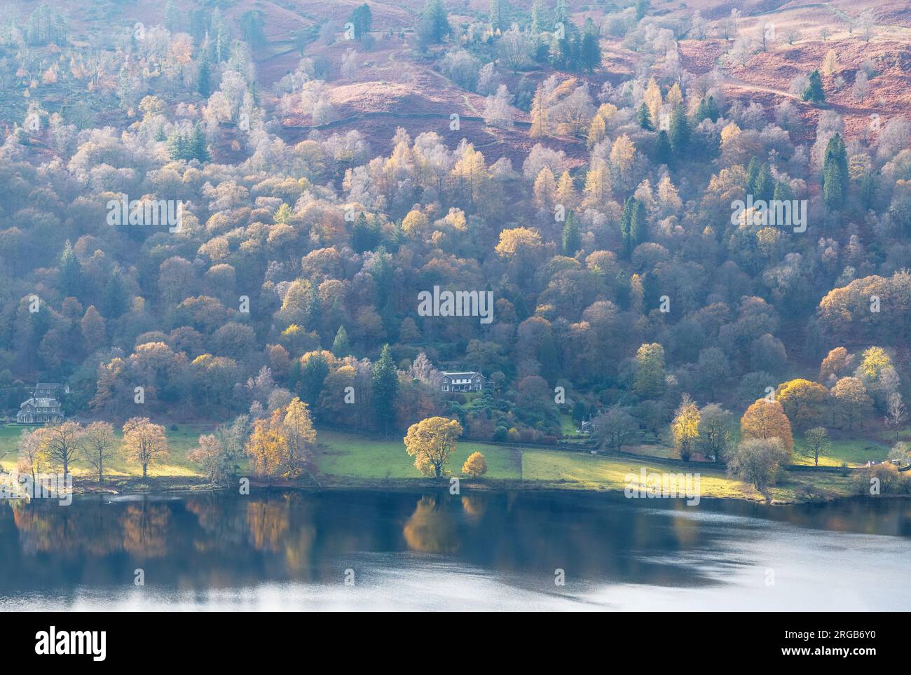 Views towards Grasmere, Lake District National Park, Cumbria, England ...