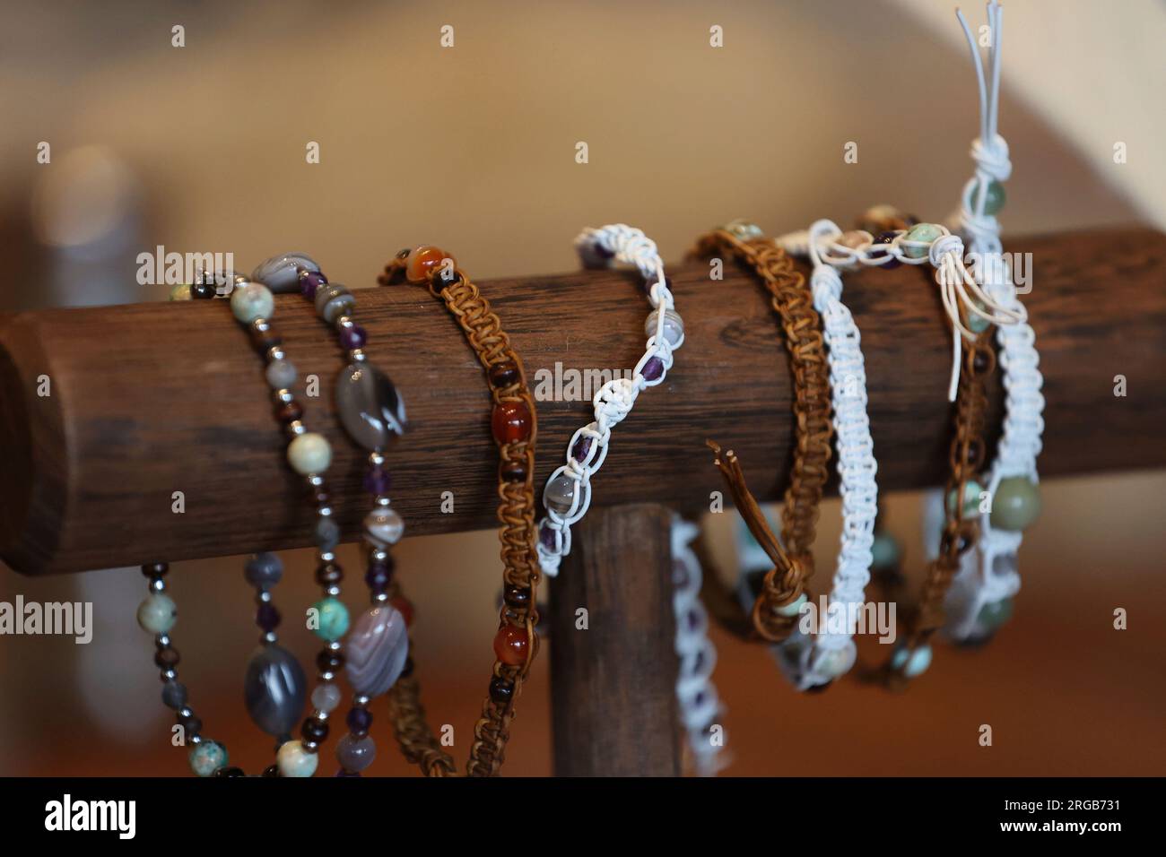 Some bracelets that have been made by Bridget Ashley, shown Tuesday ...
