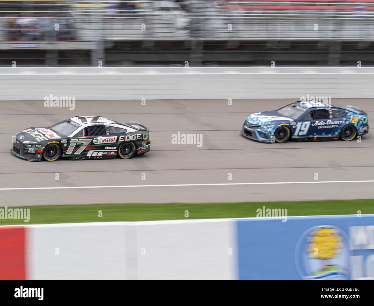 BROOKLYN, MI - AUGUST 07: Chris Buescher (#17 RFK Racing Castrol Edge ...