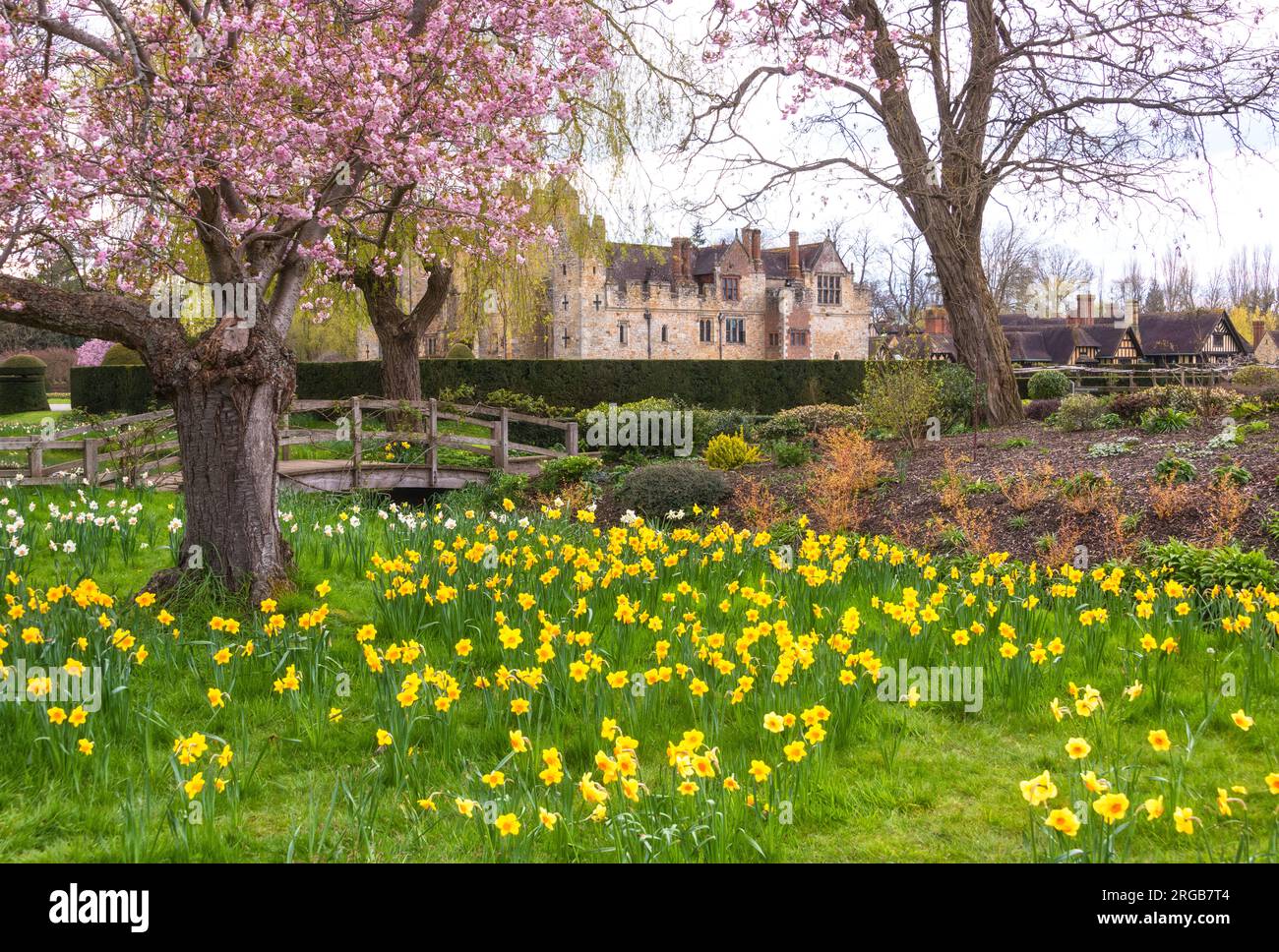 Hever Castle gardens in spring, Kent, England Stock Photo - Alamy
