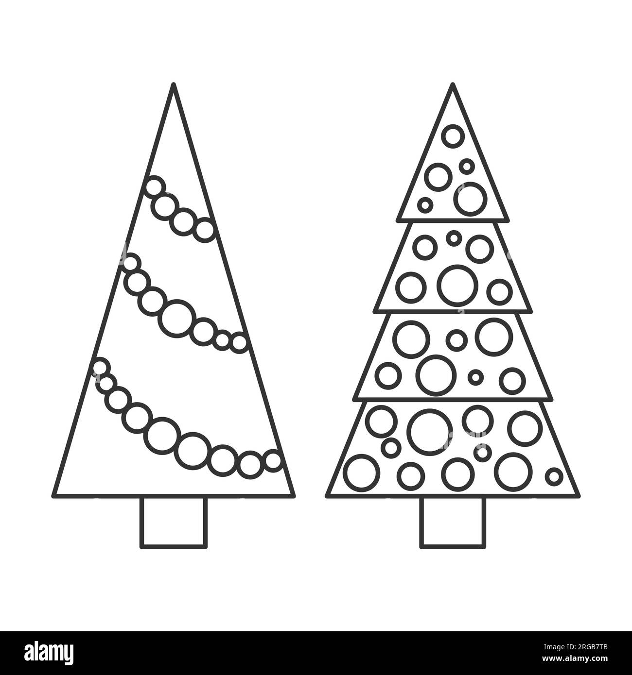Triangle Christmas Tree Clipart Black And White
