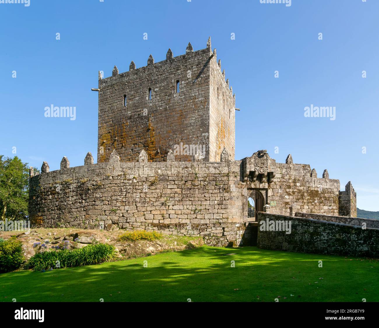 Historic medieval Soutomaior castle, Pontevedra, Galicia, Spain Castelo ...