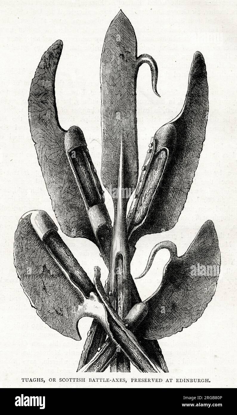 Tuaghs (from the Gaelic, tuagh-chatha), also known as Lochaber axes, a ...
