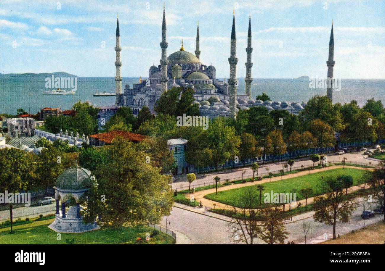 Istanbul, Turkey - The Blue Mosque (Sultanahmet Camii, 1616) and ...