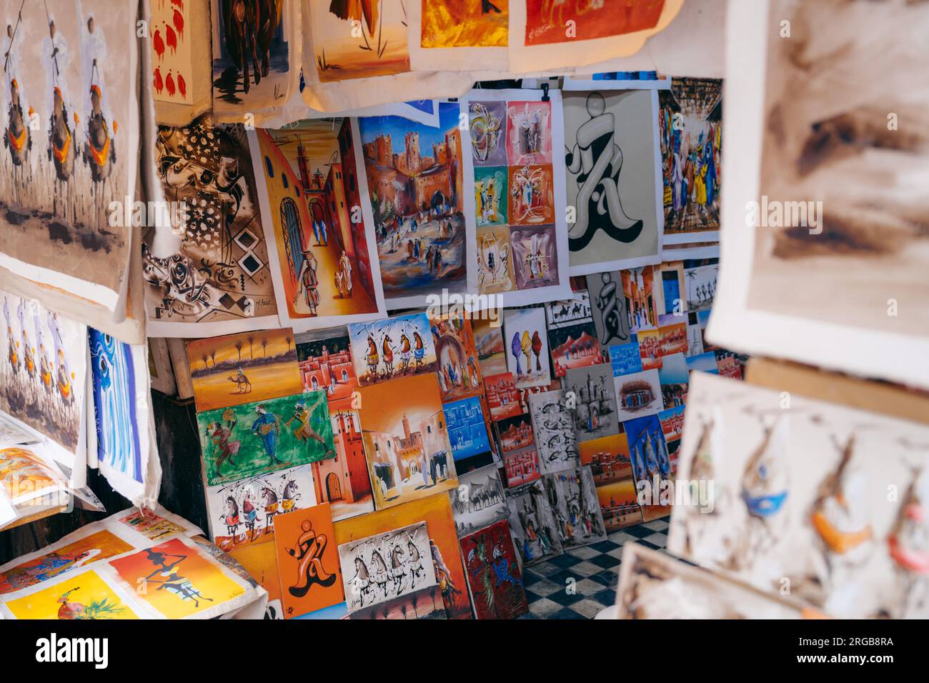 Traditional medina shops in Morocco Stock Photo - Alamy