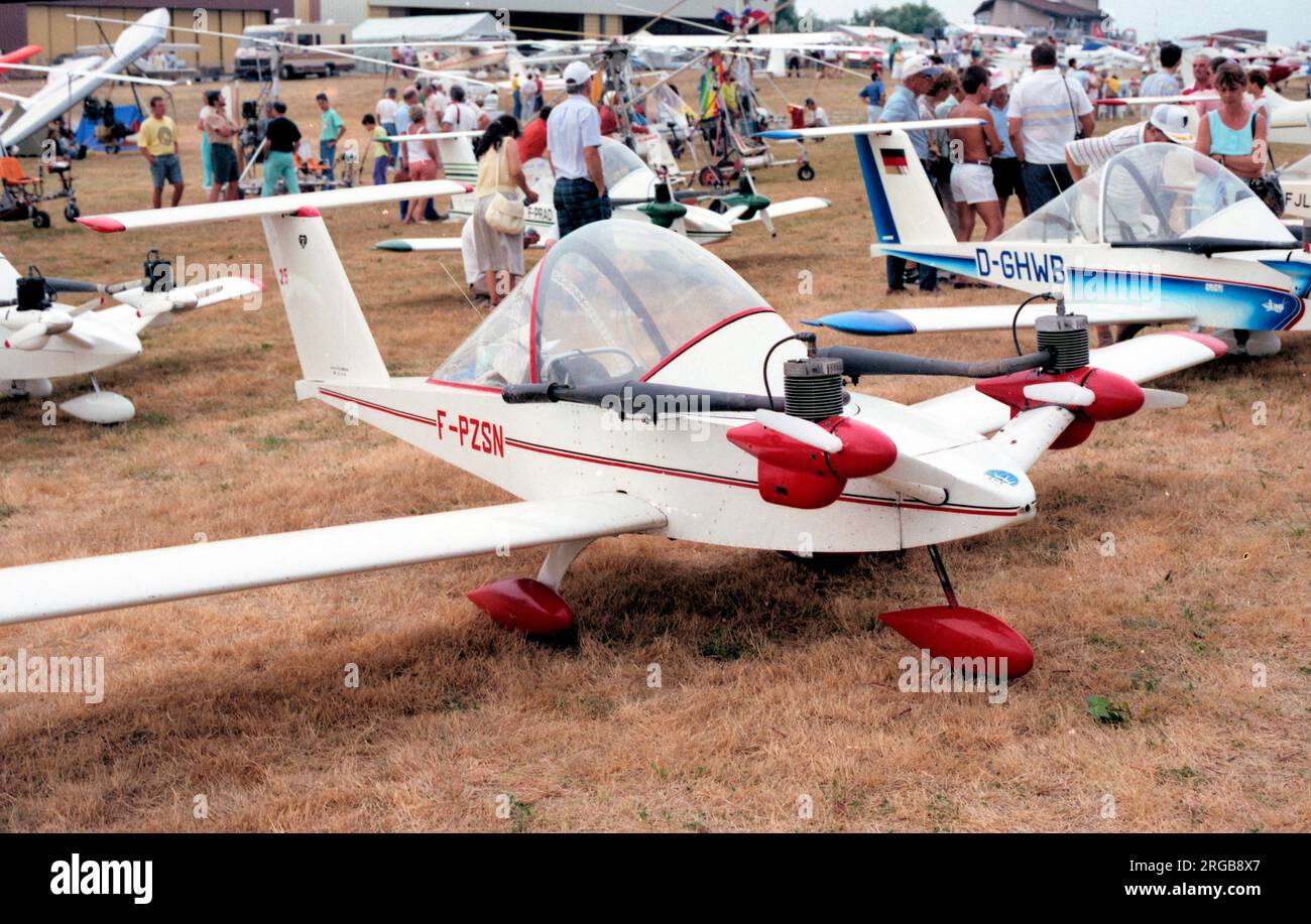 Colomban MC-15 Cri-Cri F-PZSN (msn 25), with six other Cri-Cri (three ...