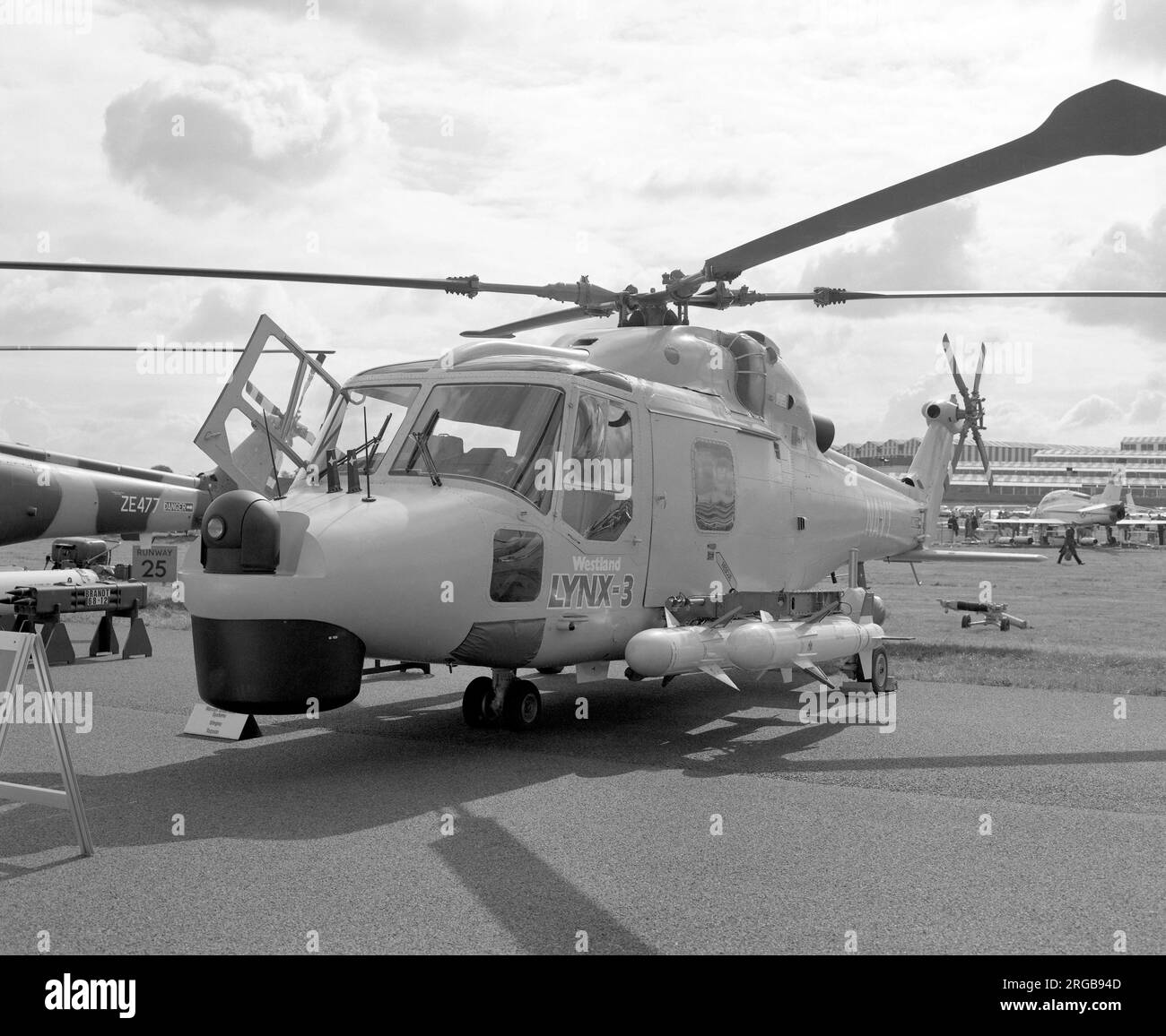 Westland Naval Lynx-3 mock-up, at the 1984 SBAC Farnborough Air Show ...