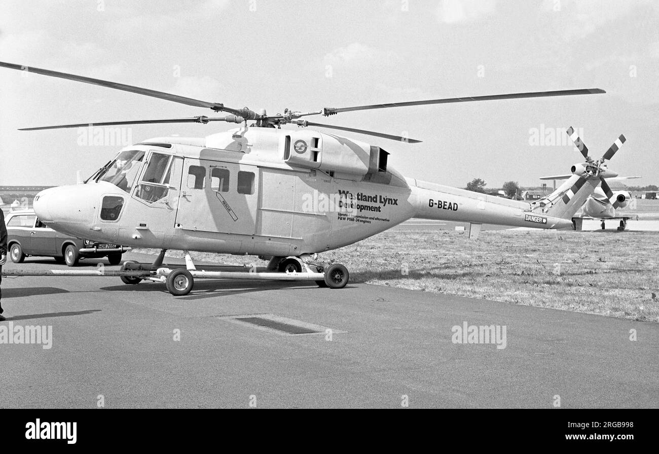 Westland WG.13 Lynx G-BEAD (msn WA00-001, ex XW835), of Westland ...