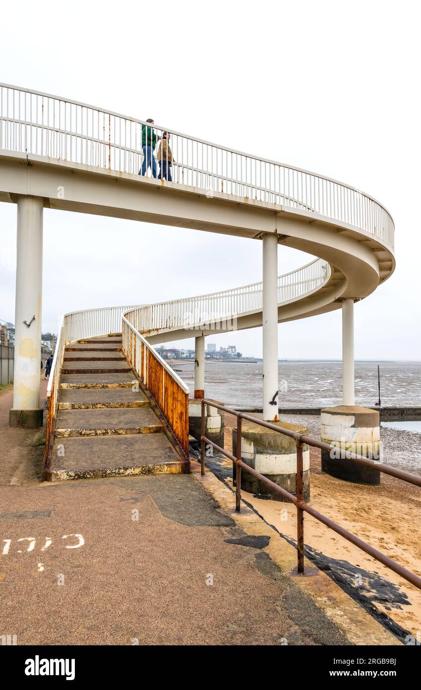 Gypsy Bridge (Curly Bridge) – a spiral footbridge crossing the rail ...