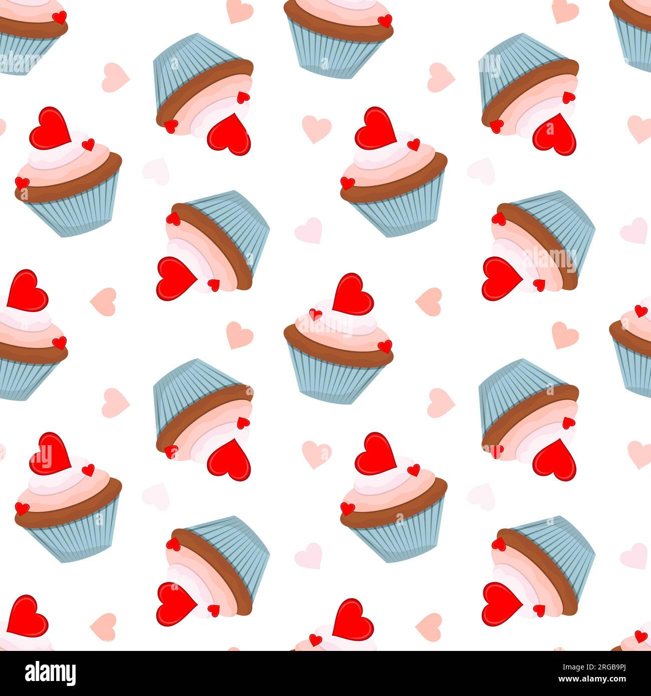 Valentines day cupcakes Stock Vector Images - Alamy