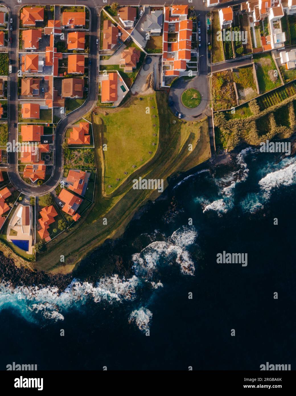 Aerial photo of Azores, Sao Miguel island in Portugal Stock Photo - Alamy