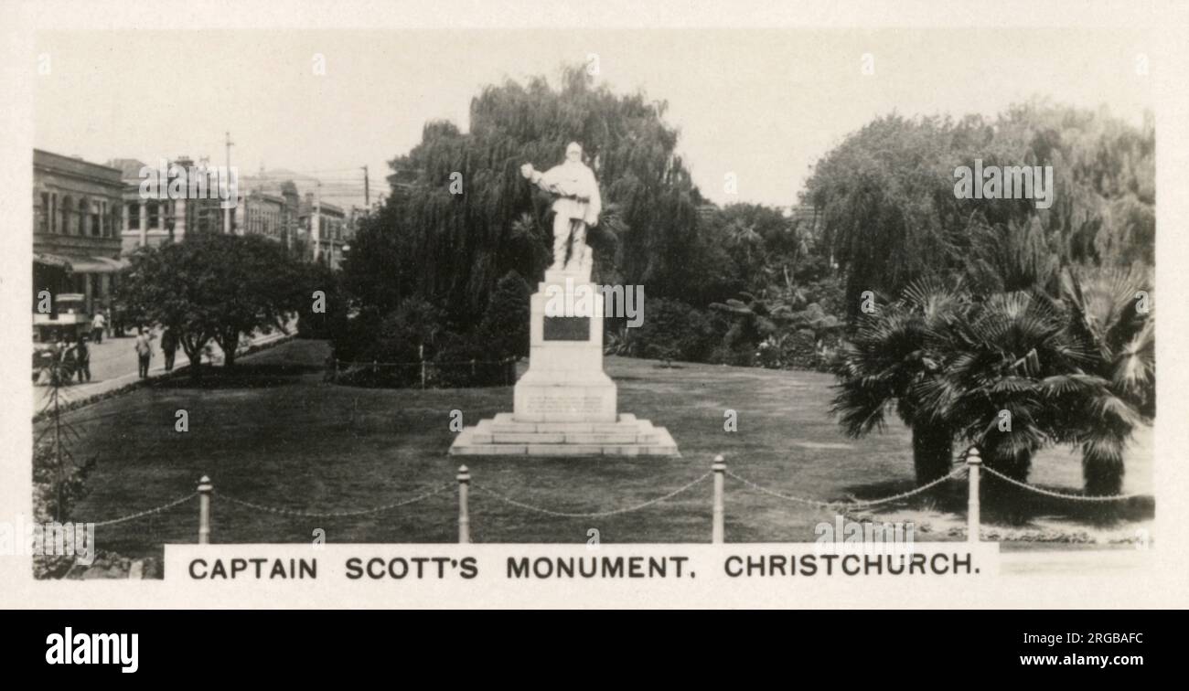 New Zealand - Captain Scott's Monument, Christchurch. Polar Explorer ...