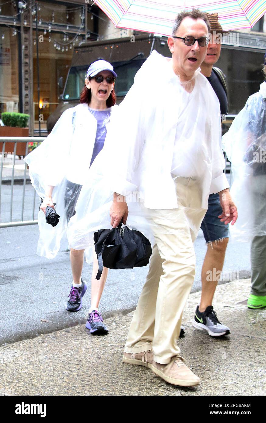 New York, NY, USA. 7th Aug, 2023. Michael Emerson, Carrie Preston seen ...