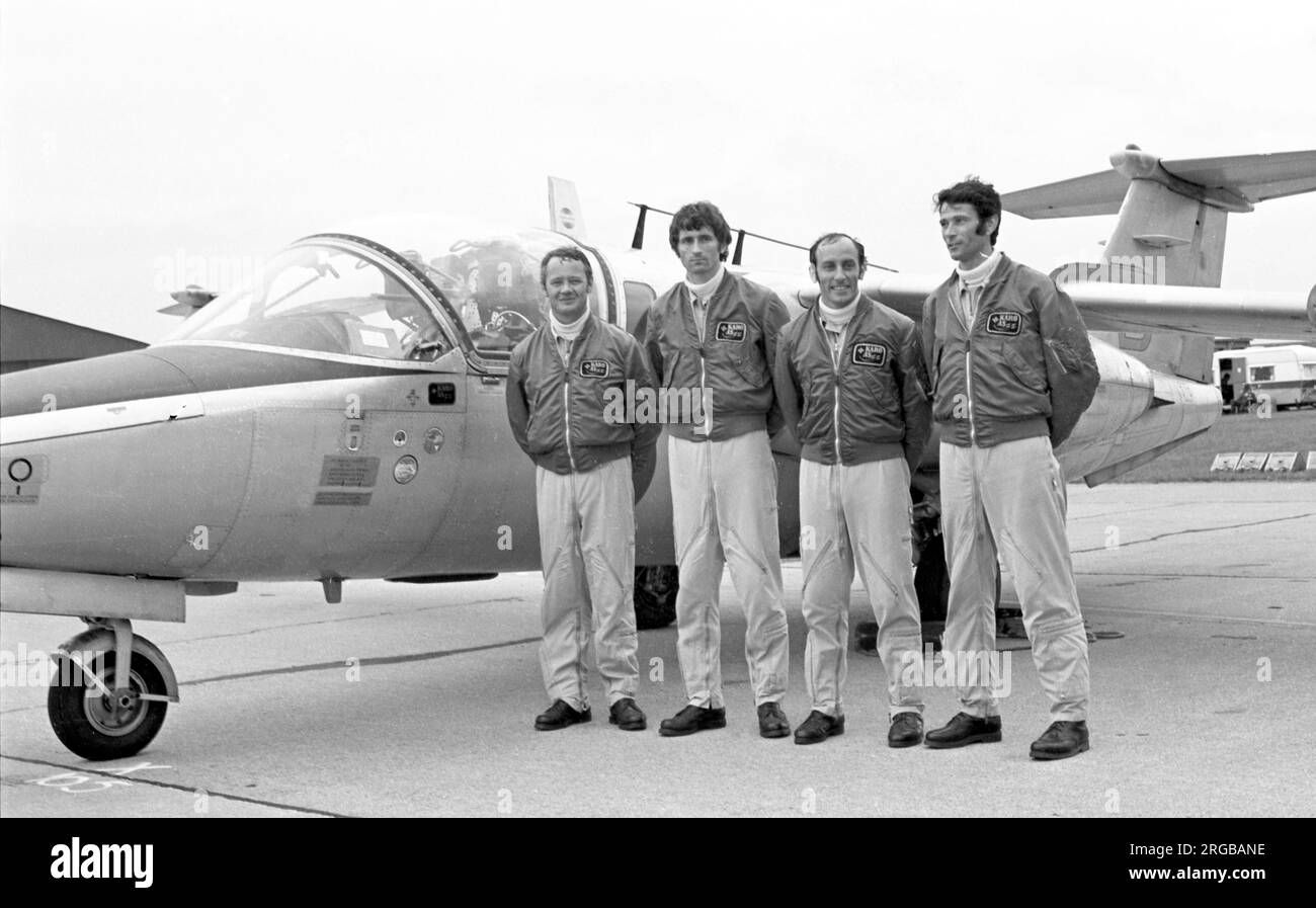 Austrian Air Force - SAAB 105O, of the 'Karo AS' aerobatic team, with ...