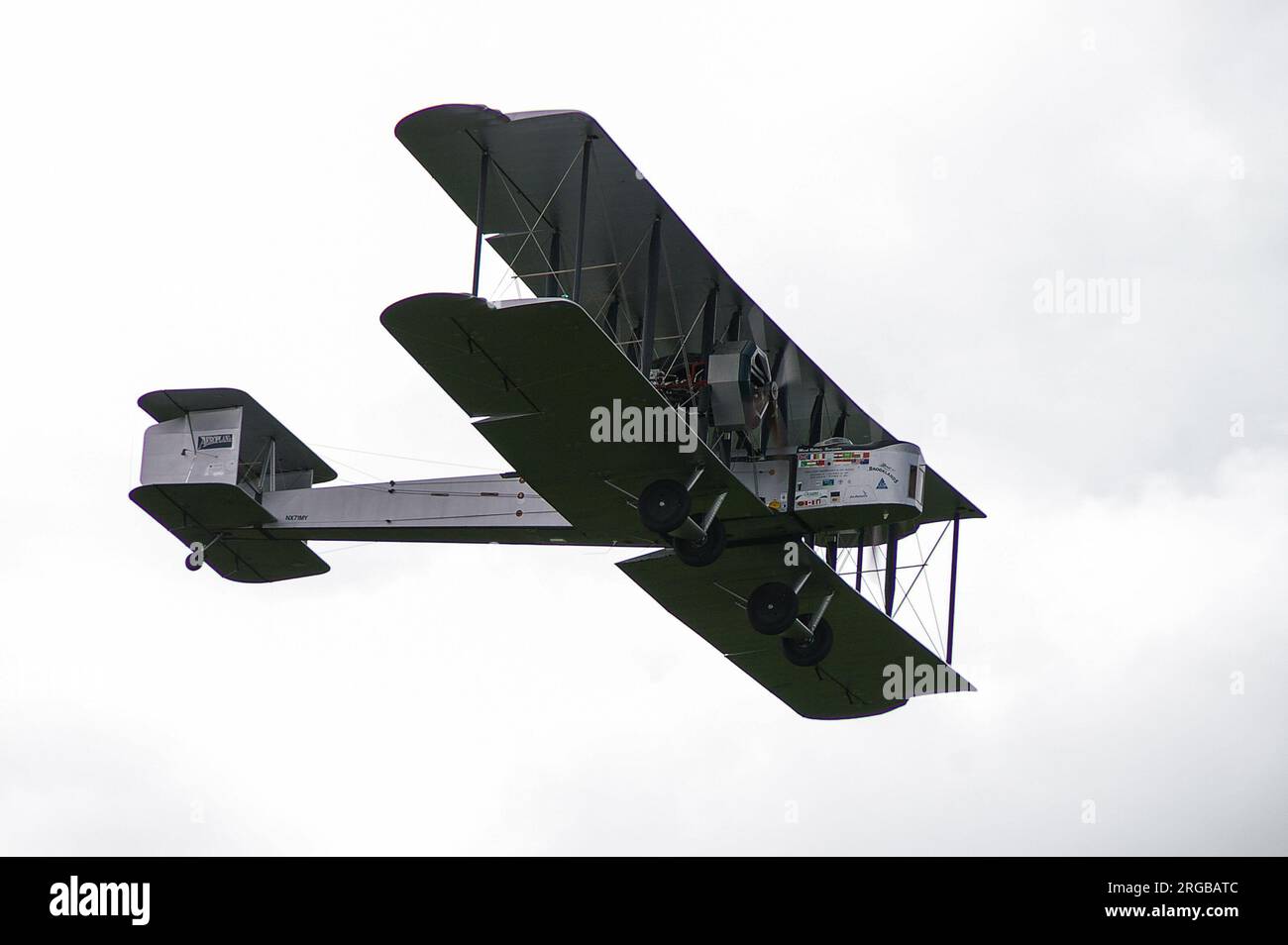 Vickers Vimy British heavy bomber aircraft plane, biplane of First ...