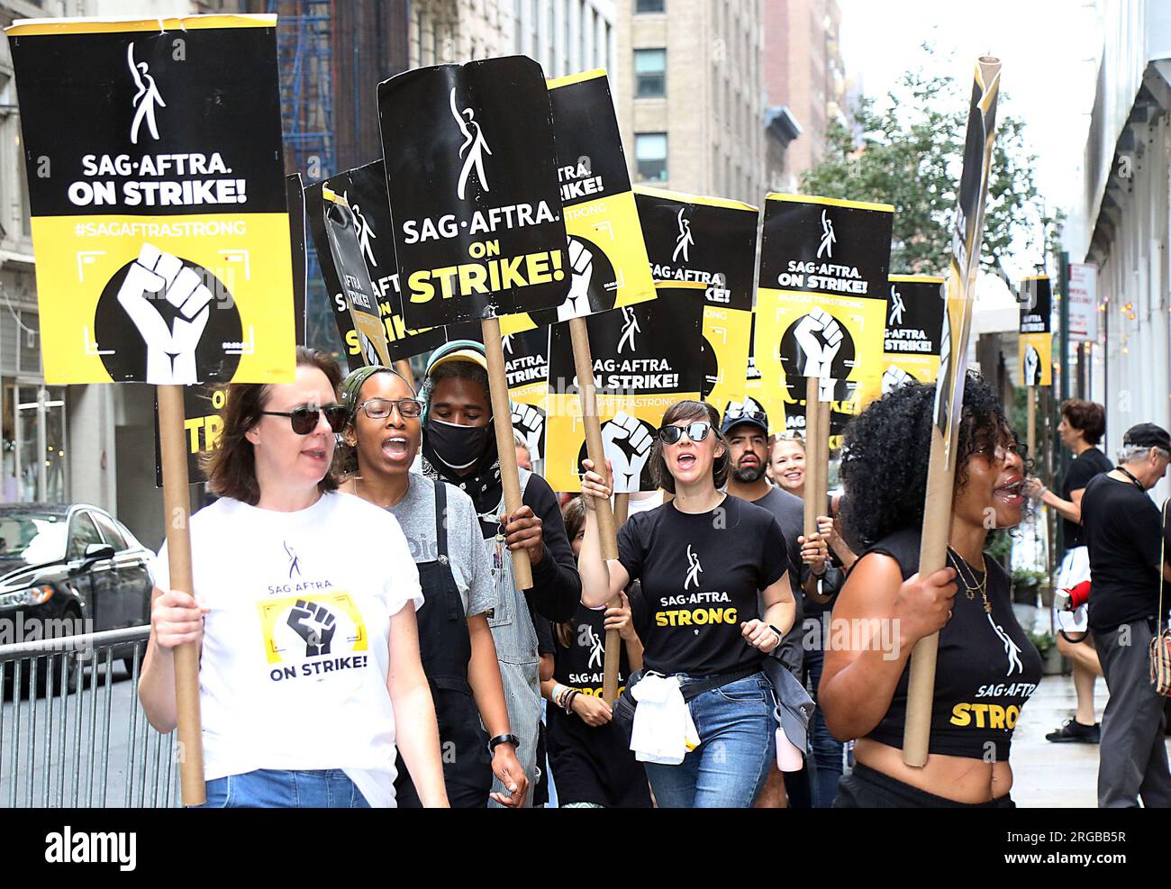 New York, NY, USA. 7th Aug, 2023. On the picket line in support of the ...