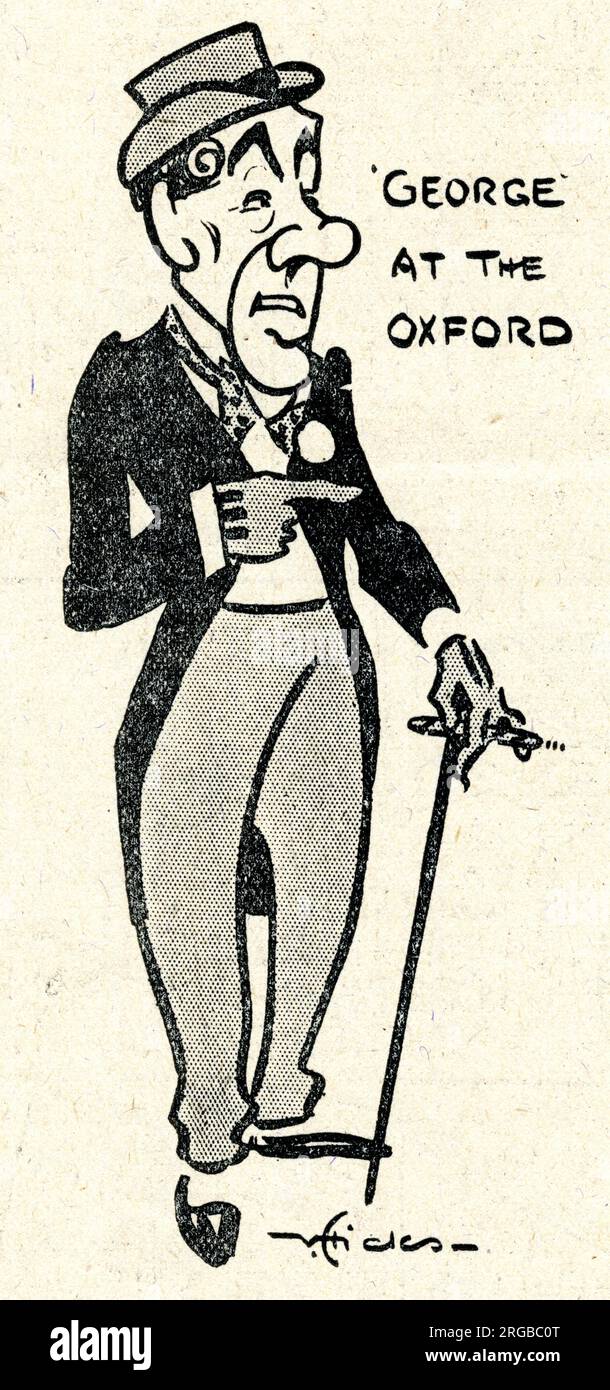 Caricature of George Graves in 'Maggie' at the Oxford Stock Photo - Alamy